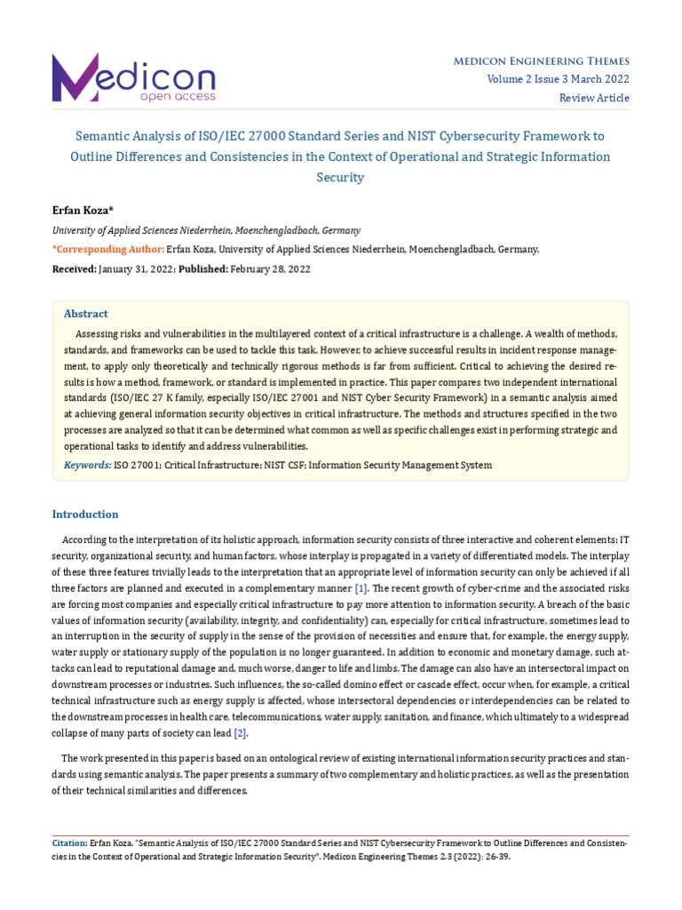 Semantic Analysis of ISO 27000 SERIES MCET-02-021 | PDF | Information Security | Risk Management