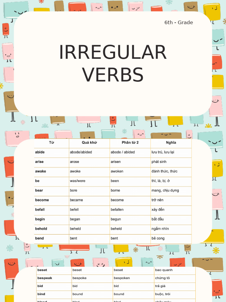 6th Grade Irregular Verbs Exercise | PDF