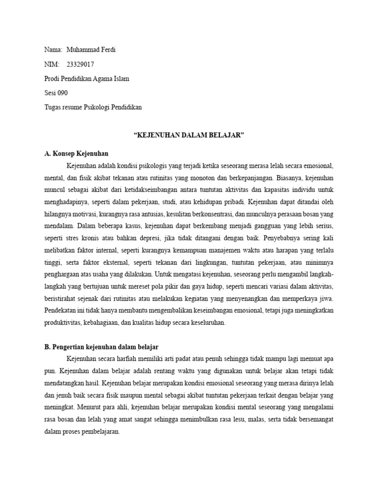 Muhammad Ferdi (23329017) Tugas 11 Psikologi Pendidikan | PDF