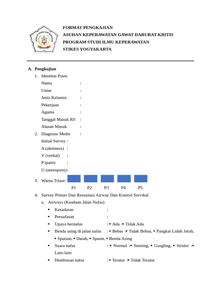 Format AsKep Gadar-Kritis | PDF