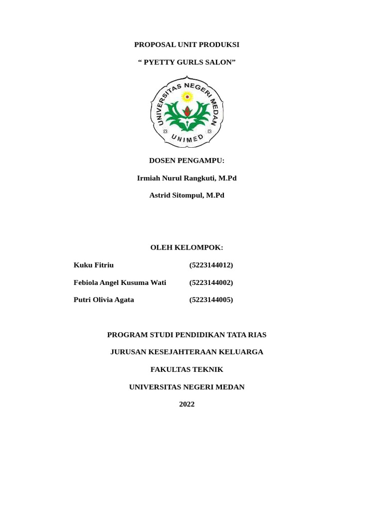 Proposal Unit Produksi | PDF