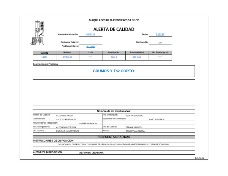 05 2023 Alerta de Calidad | PDF