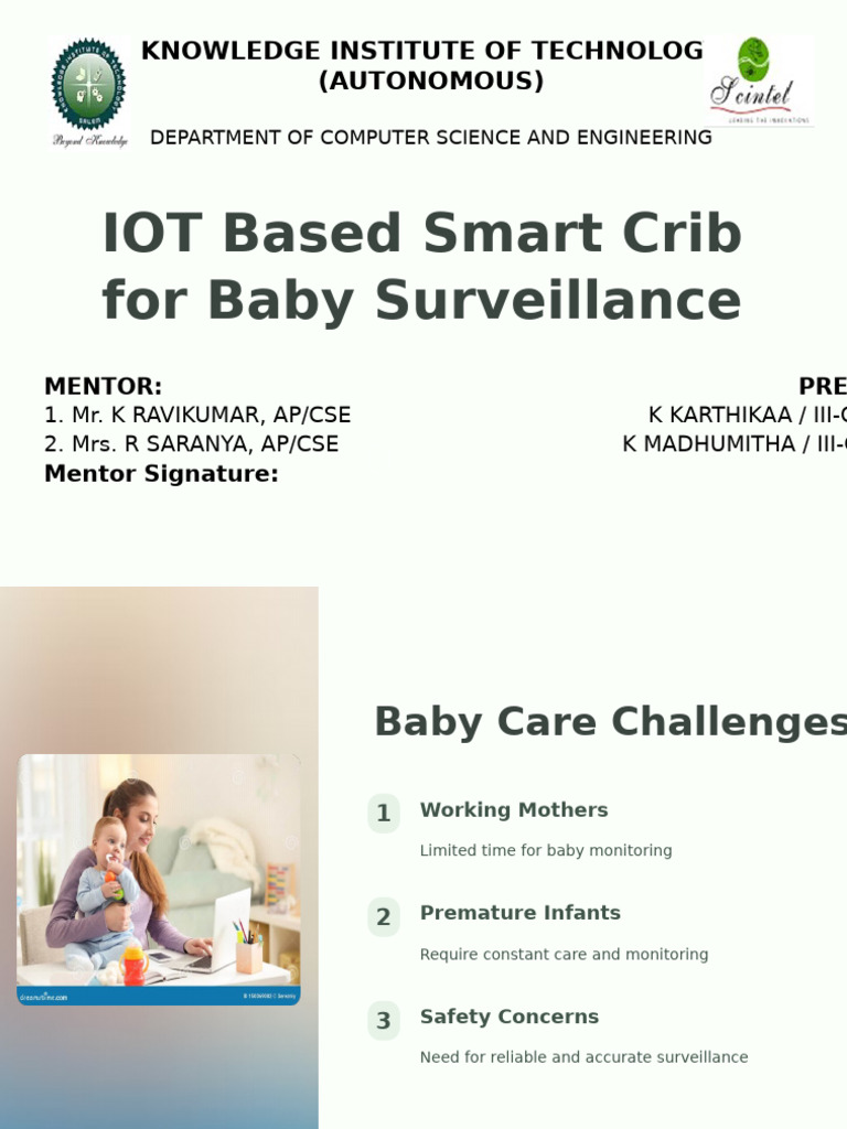 IOT Based Smart Crib For Baby Surveillance (TECHTALK | PDF