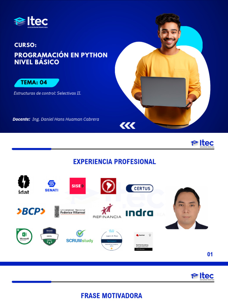 TEMA 4 - Estructuras de Control Selectivas II. | PDF | Python (lenguaje ...