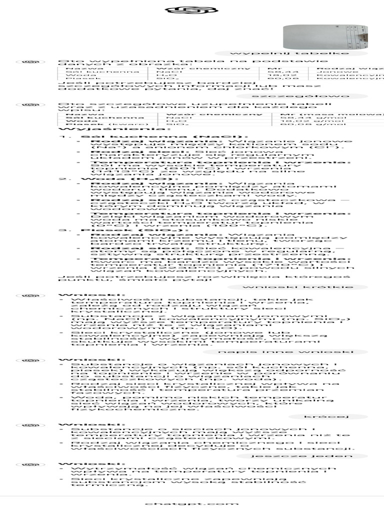 Wypełnianie Tabeli Danych | PDF