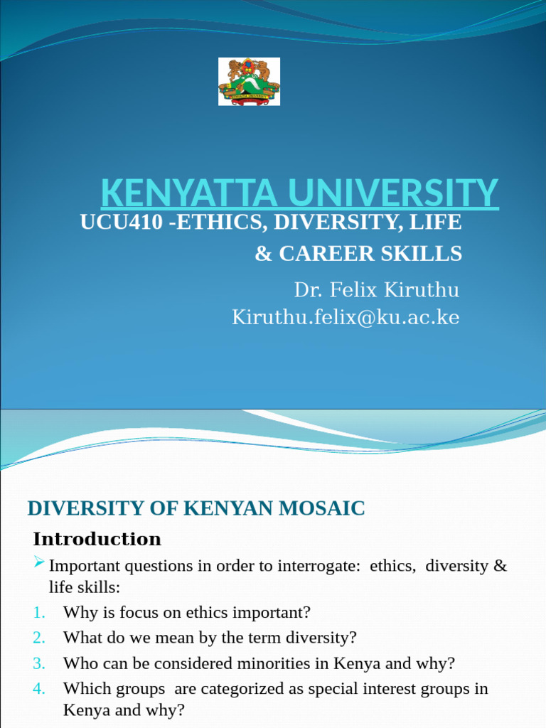 Ethics and Diversity in Kenya's Society | PDF | Minority Group | Social ...