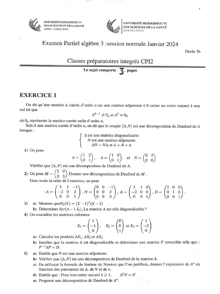ALGEBRE 3 CPI2-1 | PDF