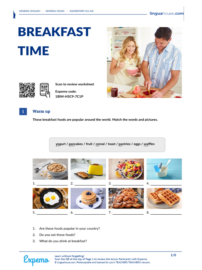 Breakfast Time American English Student | PDF | Meal | Syllable