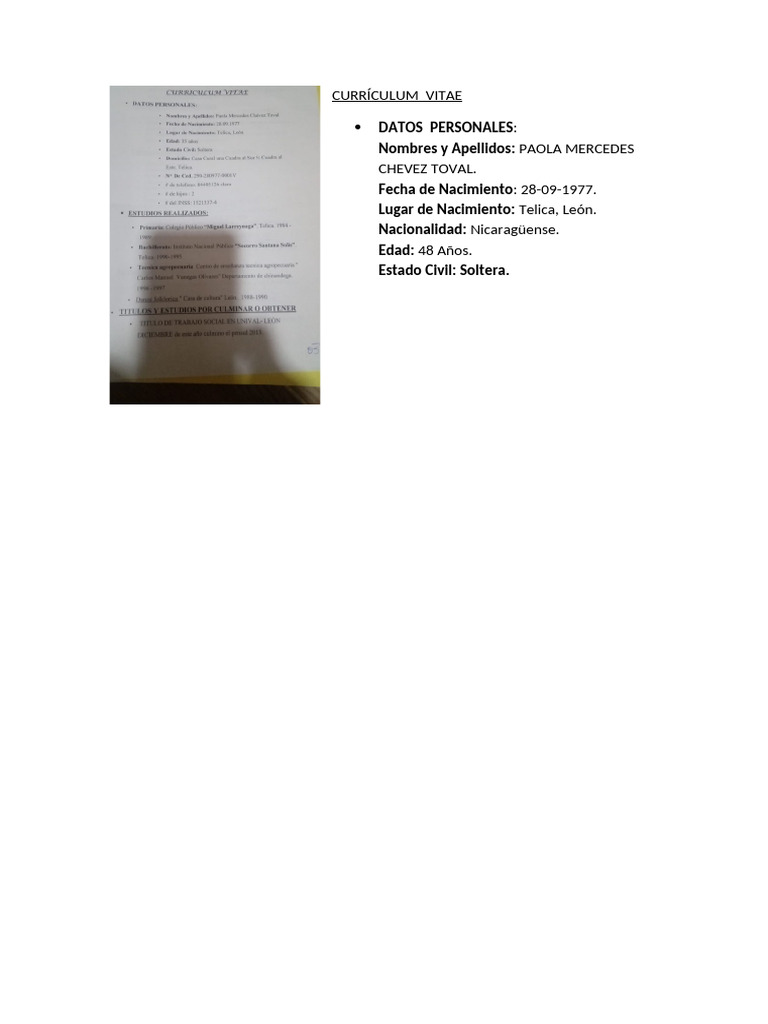 Currículum Vitae Paola 2025 | PDF