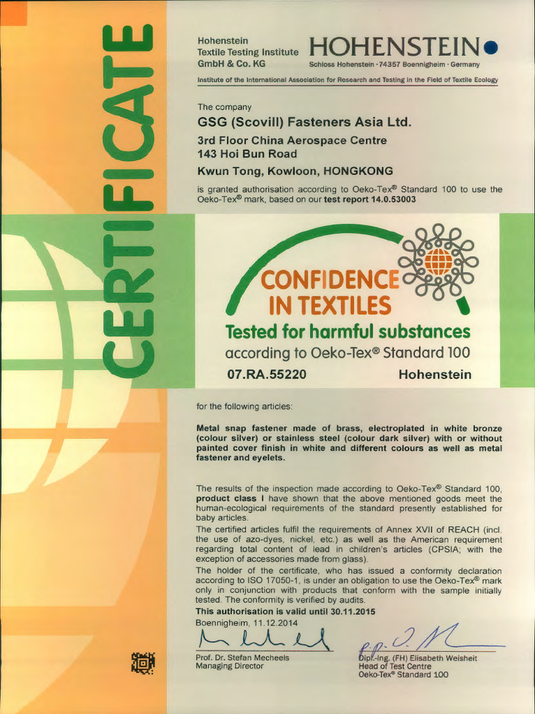 08. GSG (Scovill) Fastners Asia Ltd | PDF