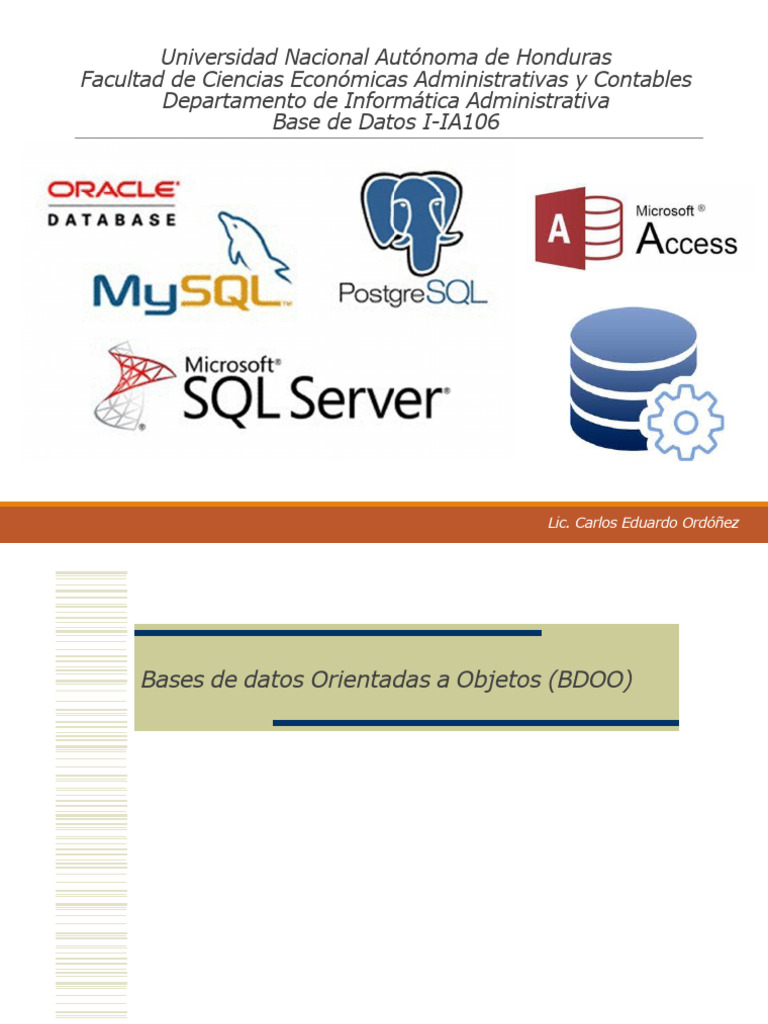 introducción BBDDobjetos | PDF | Objeto (informática) | Bases de datos
