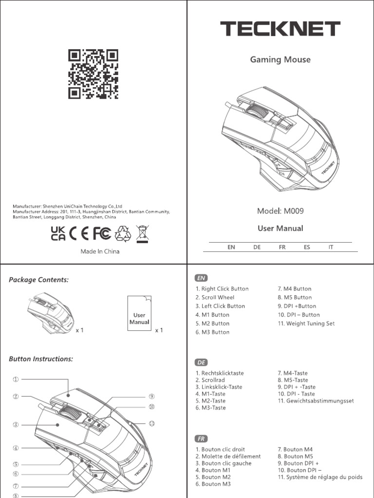 Tecknet m009 User Manual | PDF