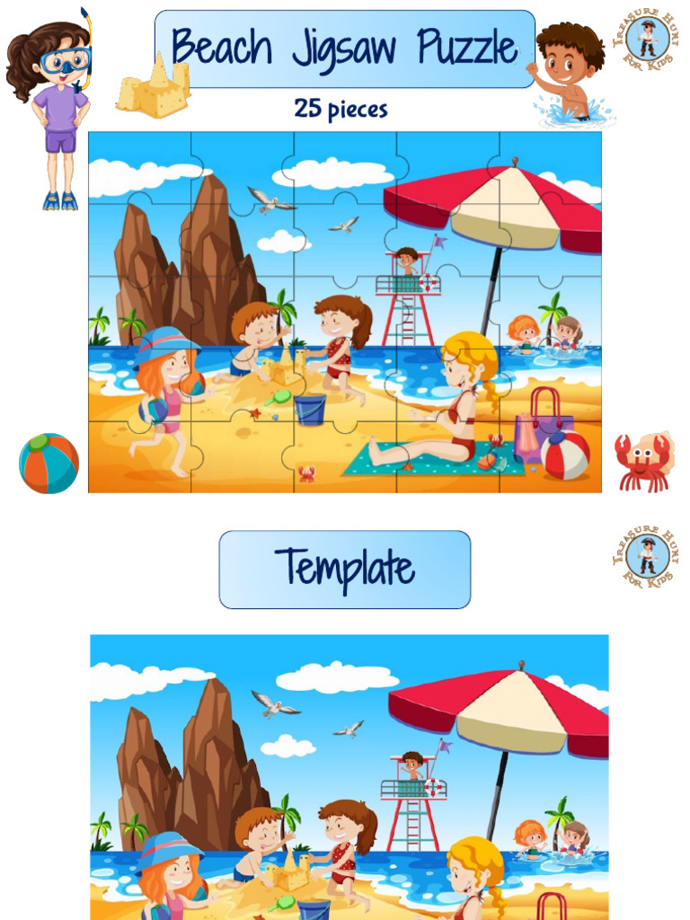 25-Piece Beach Jigsaw Puzzle | PDF