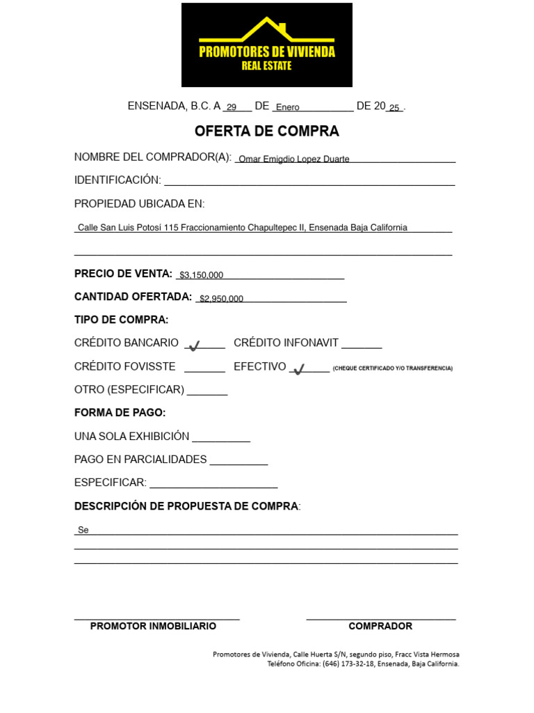Formato Propuesta de Compra 2022 | PDF