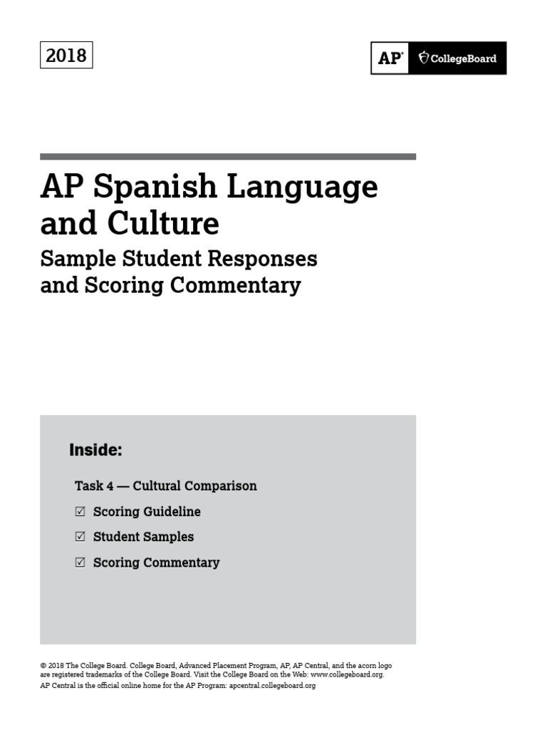 Ap18 Spanish Language Presentational Speaking | PDF | Grammar | English ...