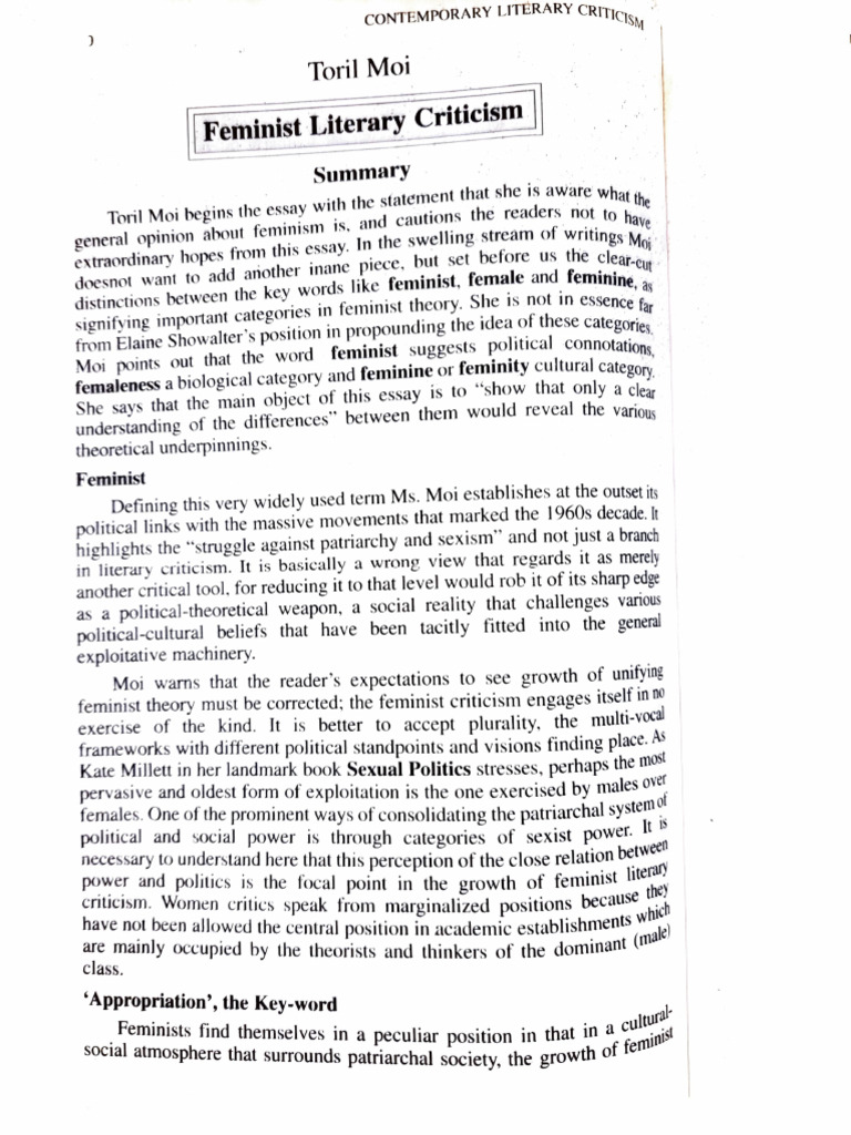 Feminist Literary Criticism | PDF