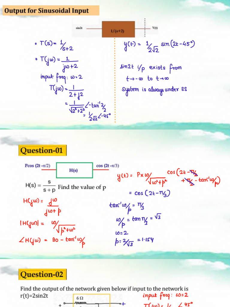 Frequency Domain Analysis of Standard Systems | PDF