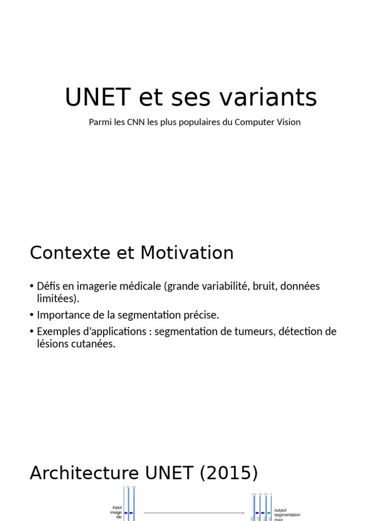 UNET et ses variantes en imagerie médicale | PDF