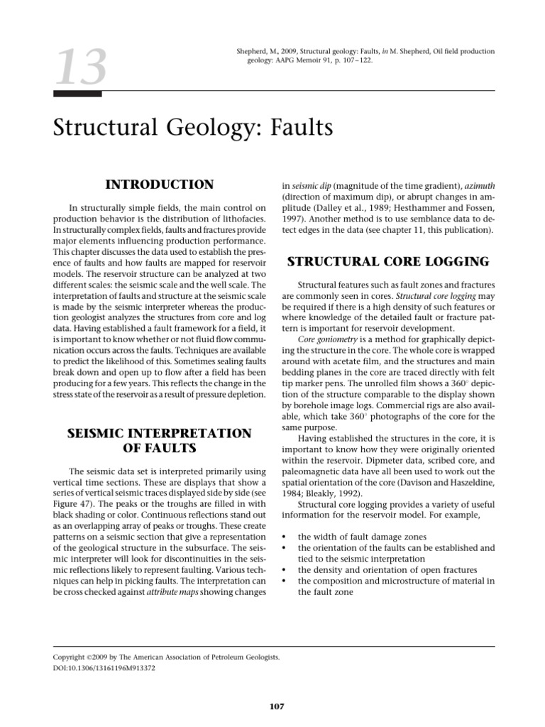 Structural Geology 2009 | PDF | Fault (Geology) | Petroleum Reservoir