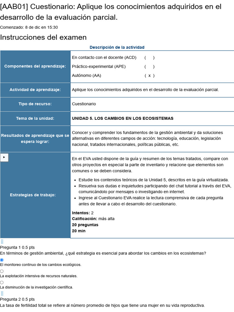 Examen - (AAB01) Cuestionario - Aplique Los Conocimientos Adquiridos en El Desarrollo de La ...