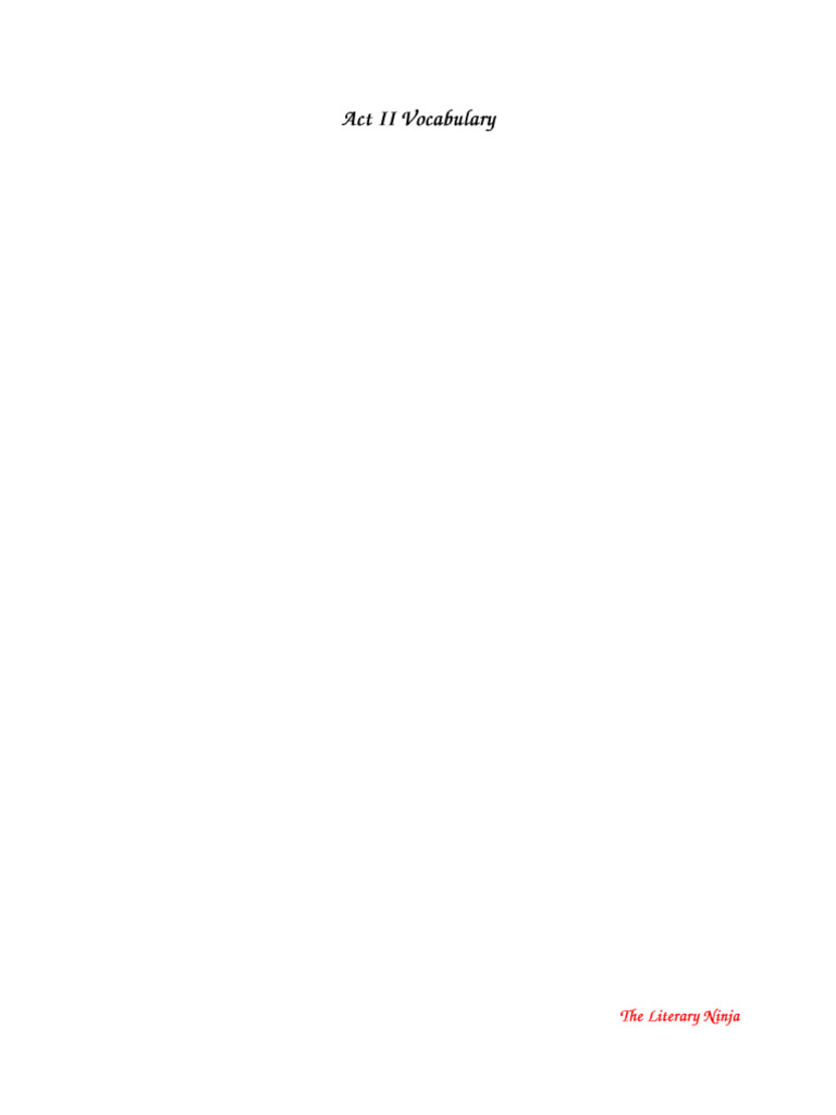 ROBERT NAVARRO - Act 2 Vocab. | PDF