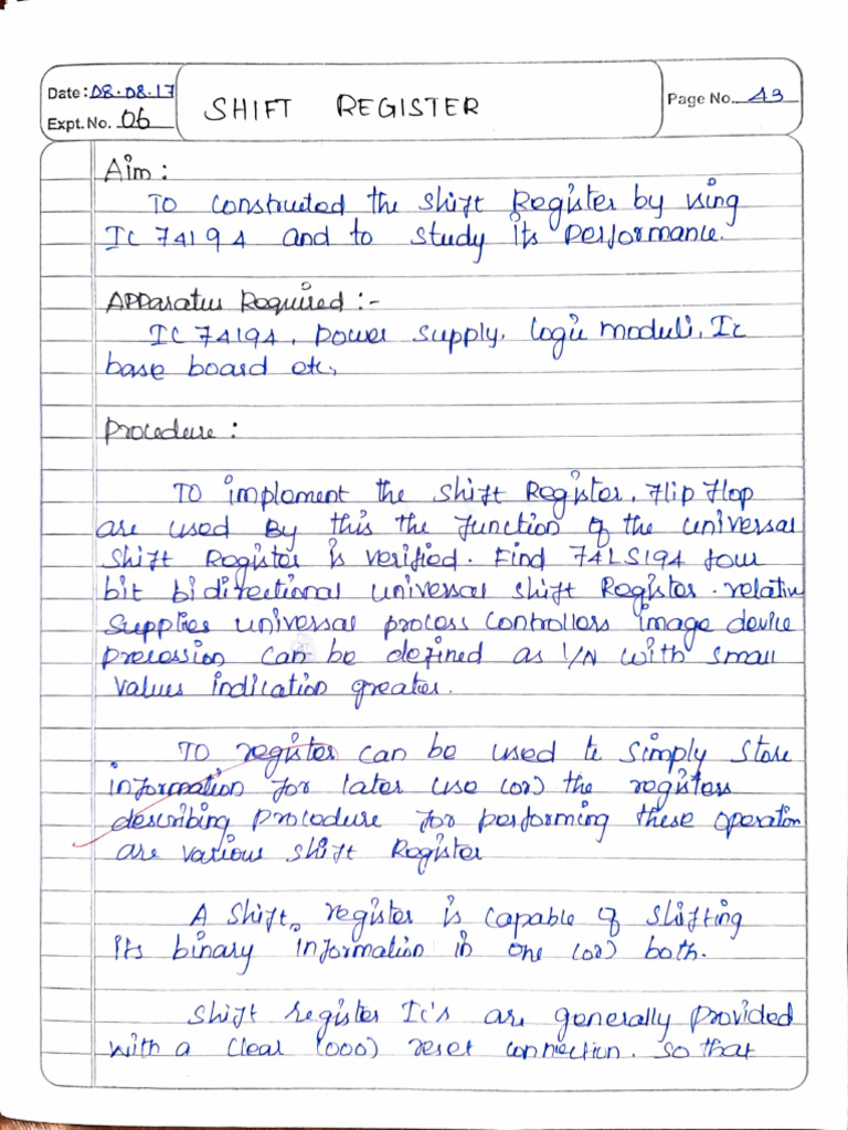 Shift Register | PDF