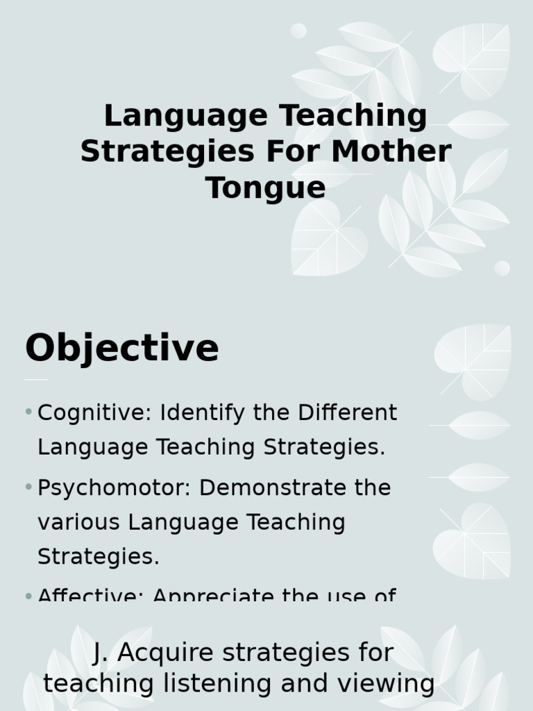 Teaching Strategies MTB Mle | PDF | Reading Comprehension | Learning
