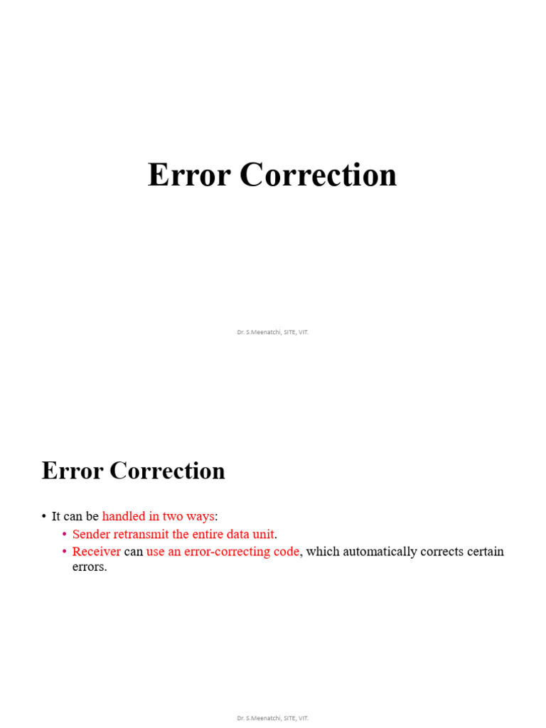 Error Correction and Hamming Code Guide | PDF