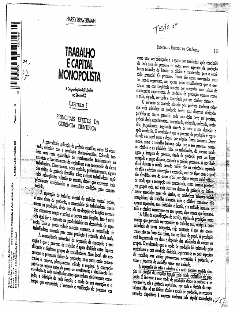 1 - Os Diferentes Olhares Da Sociologia Aplicada À Administração o ...