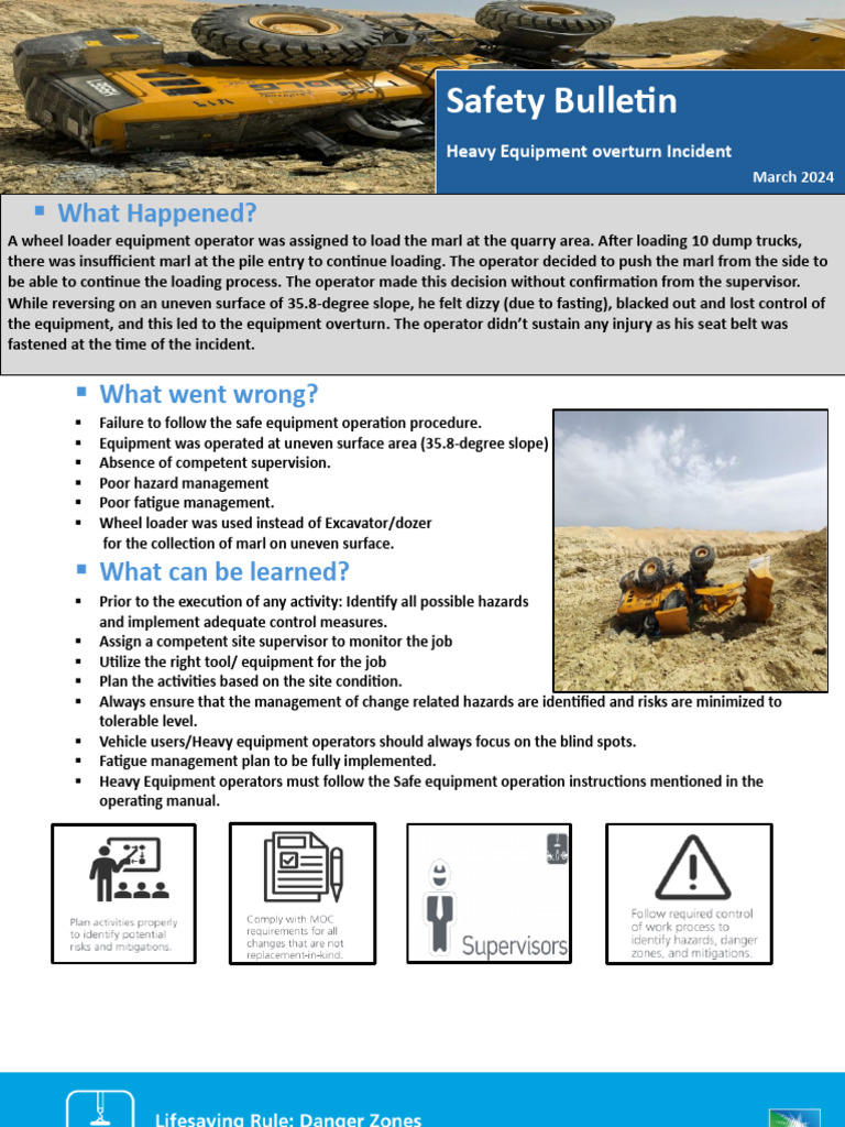 Heavy Equipment Safety Incident Report | PDF