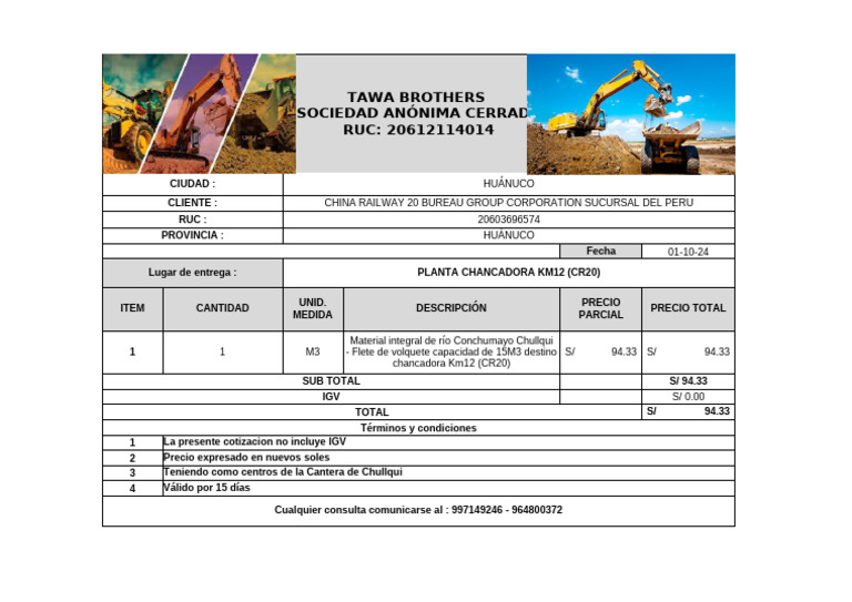 Cotización CR20 - 2 | PDF