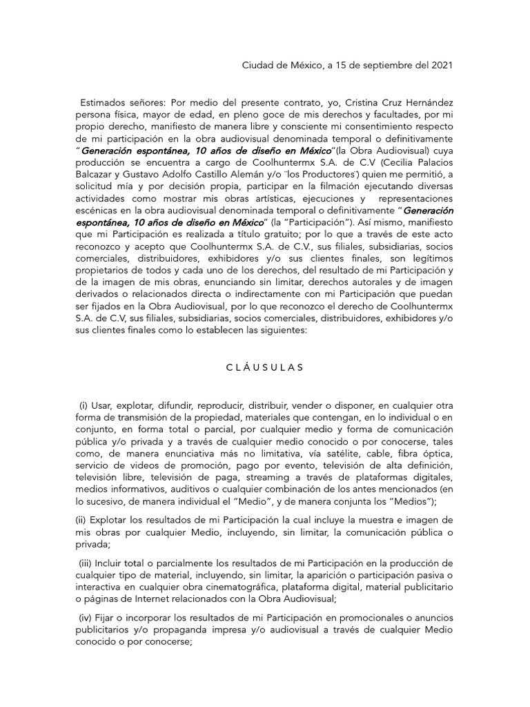 CH03 1 Cristina Cruz.docx | PDF | Televisión | Daños y perjuicios