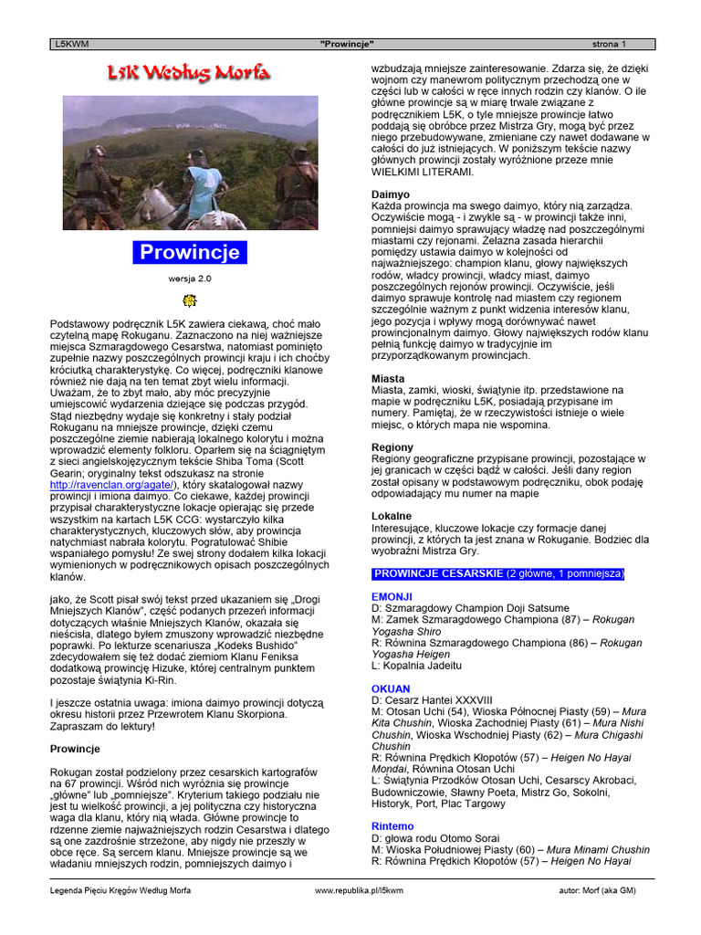 Prowincje L5K | PDF