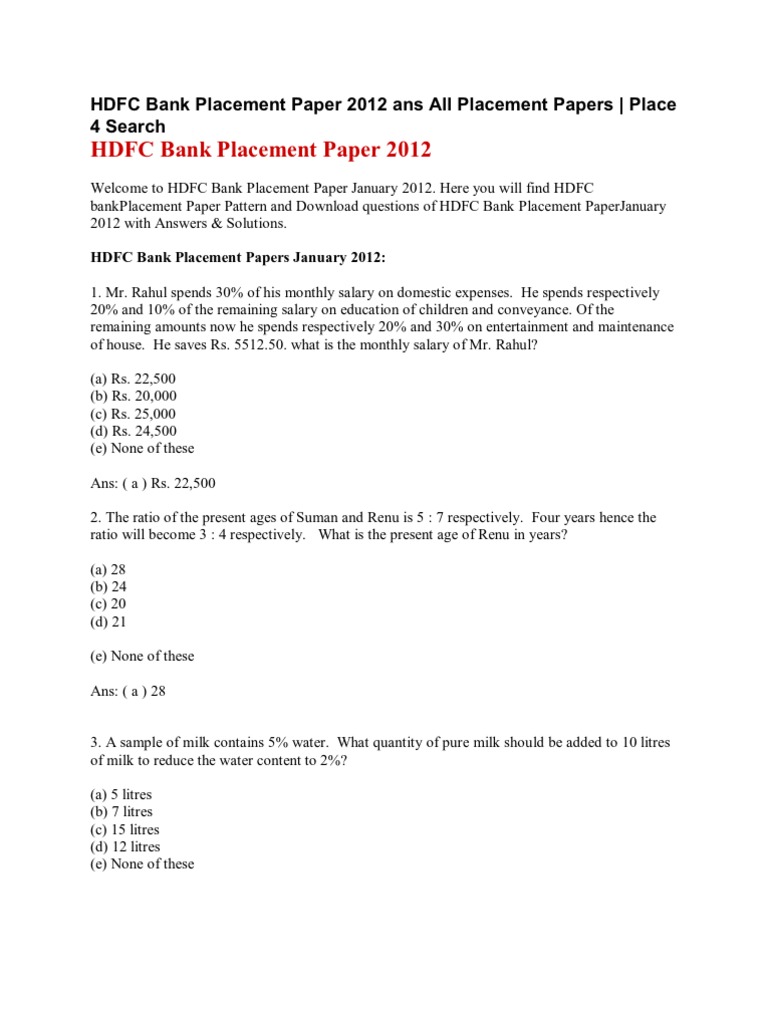 Spot the Odd One Out in HDFC Bank | PDF | Nature
