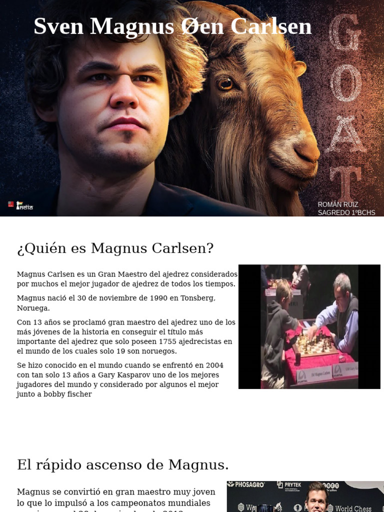 Biografía de Magnus Carlsen: El Maestro del Ajedrez | PDF | Ajedrez ...