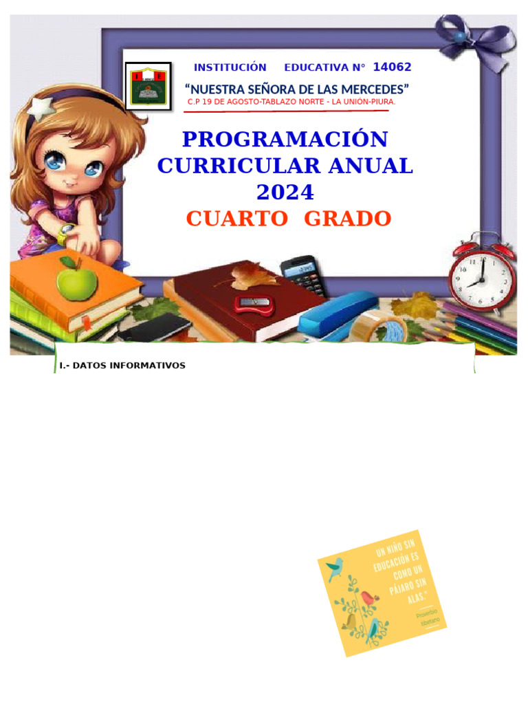 Pca Cuarto Grado | PDF | Pedagogía | Evaluación