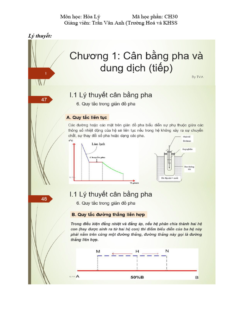 Tuan 3 - Cân bằng pha trong hệ 1 cấu tử | PDF