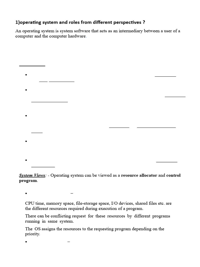 Module 1 Os Pdf Operating System Process Computing 9129
