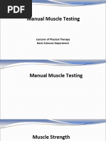 Manual Muscle Testing Grading System | PDF