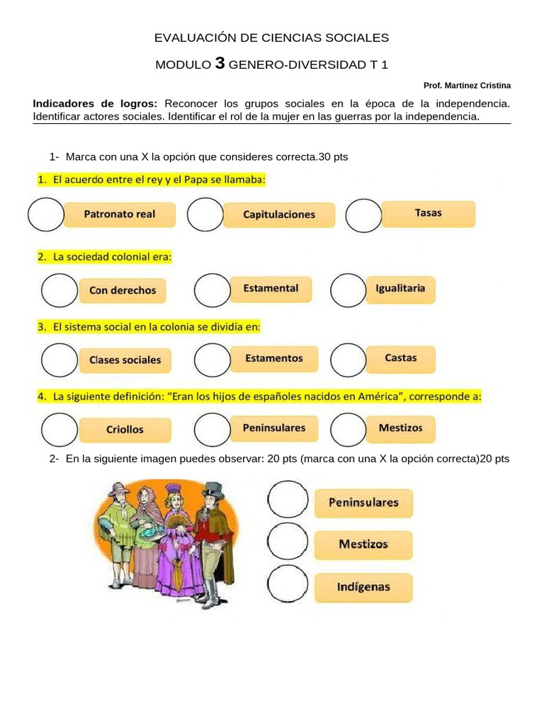 Eva Mod 3 CS Sociales Genero | PDF