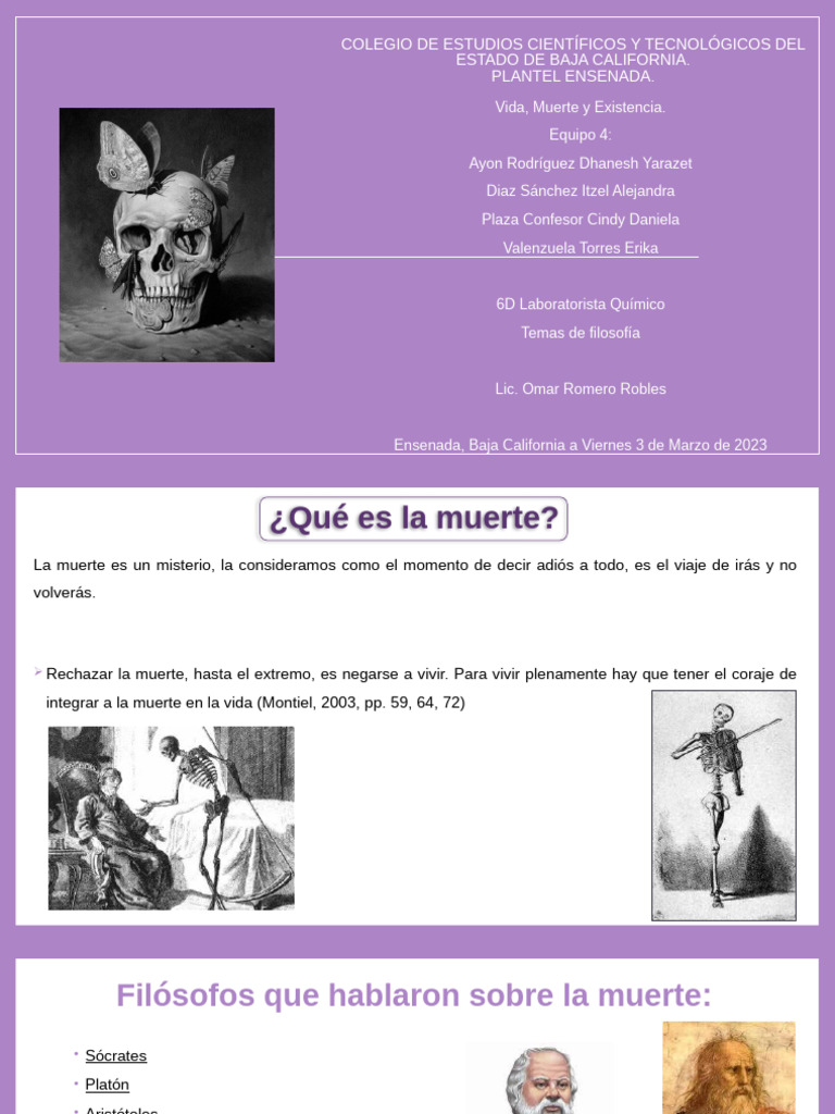 Vida, Muerte y Existencia en Filosofía | PDF | Significado de la vida ...