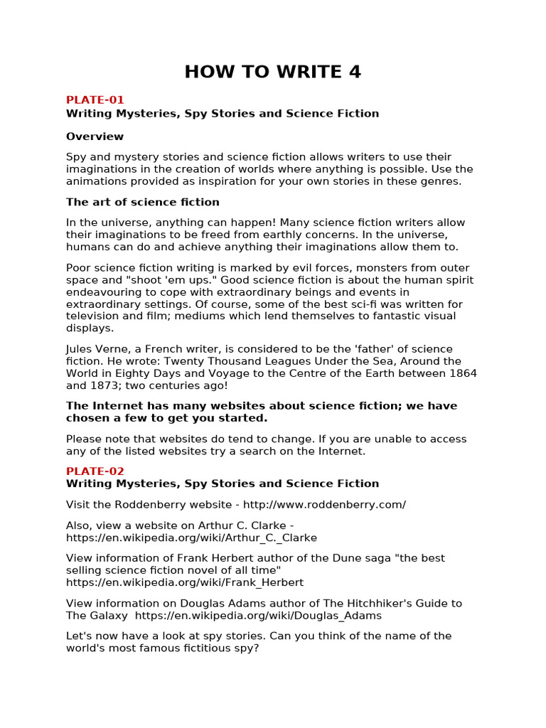 HOW TO WRITE 4 | PDF | Poetry | Science Fiction