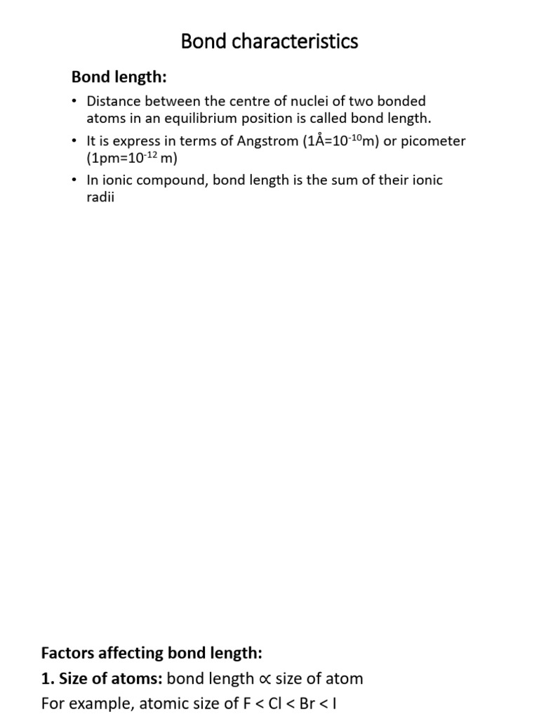 Bond Characteristics | PDF