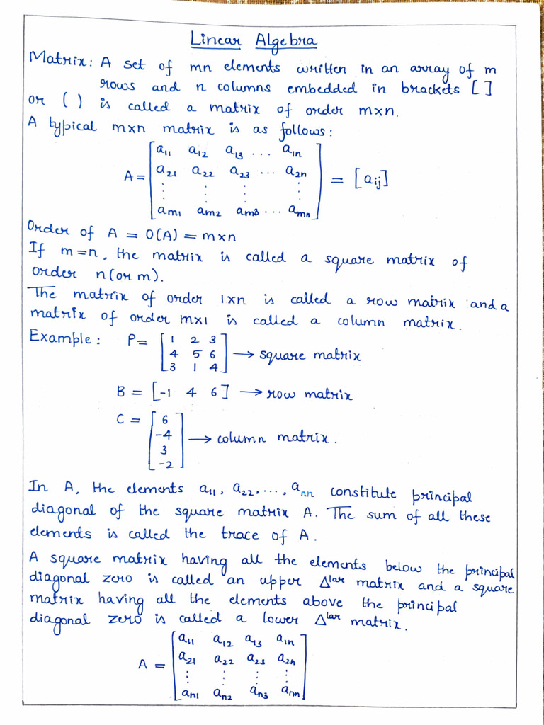 Linear Algebra | PDF | Matrix (Mathematics) | Mathematical Analysis