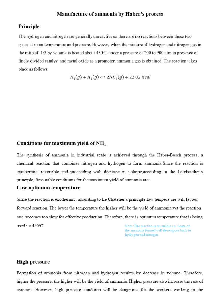 Ammonia | PDF | Chemical Reactions | Ammonia