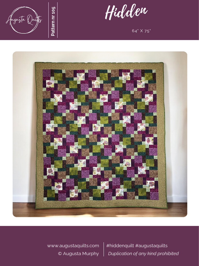 Augusta Quilts Hidden Pattern | PDF | Quilt | Textile Arts