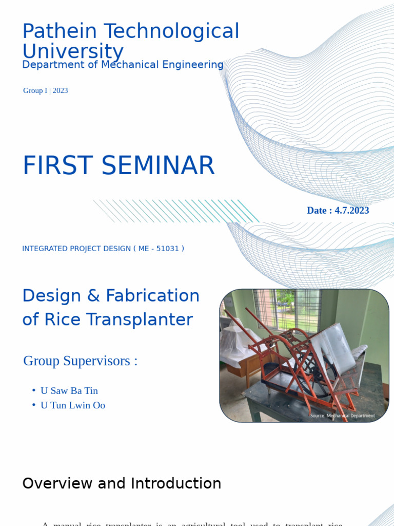 Design of Manual Rice Transplanter | PDF | Torque | Mechanics