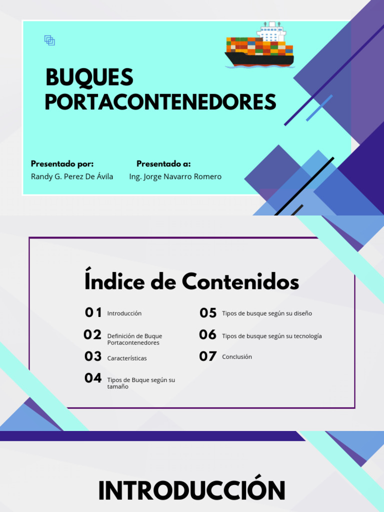 Tipos y características de buques portacontenedores | PDF | Envío