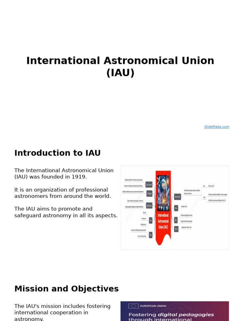 International Astronomical Union (IAU) | PDF | Science