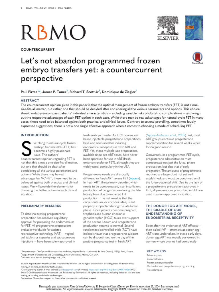 Let's Not Abandon Programmed Frozen Embryo Transfers Yet_ a ...